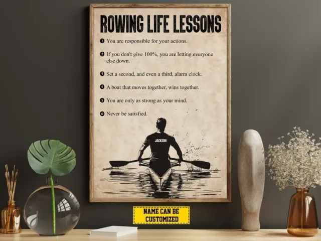 Rowing Life Lessons Poster Print, Rowing Poster Print, Rowing Gi Home ...