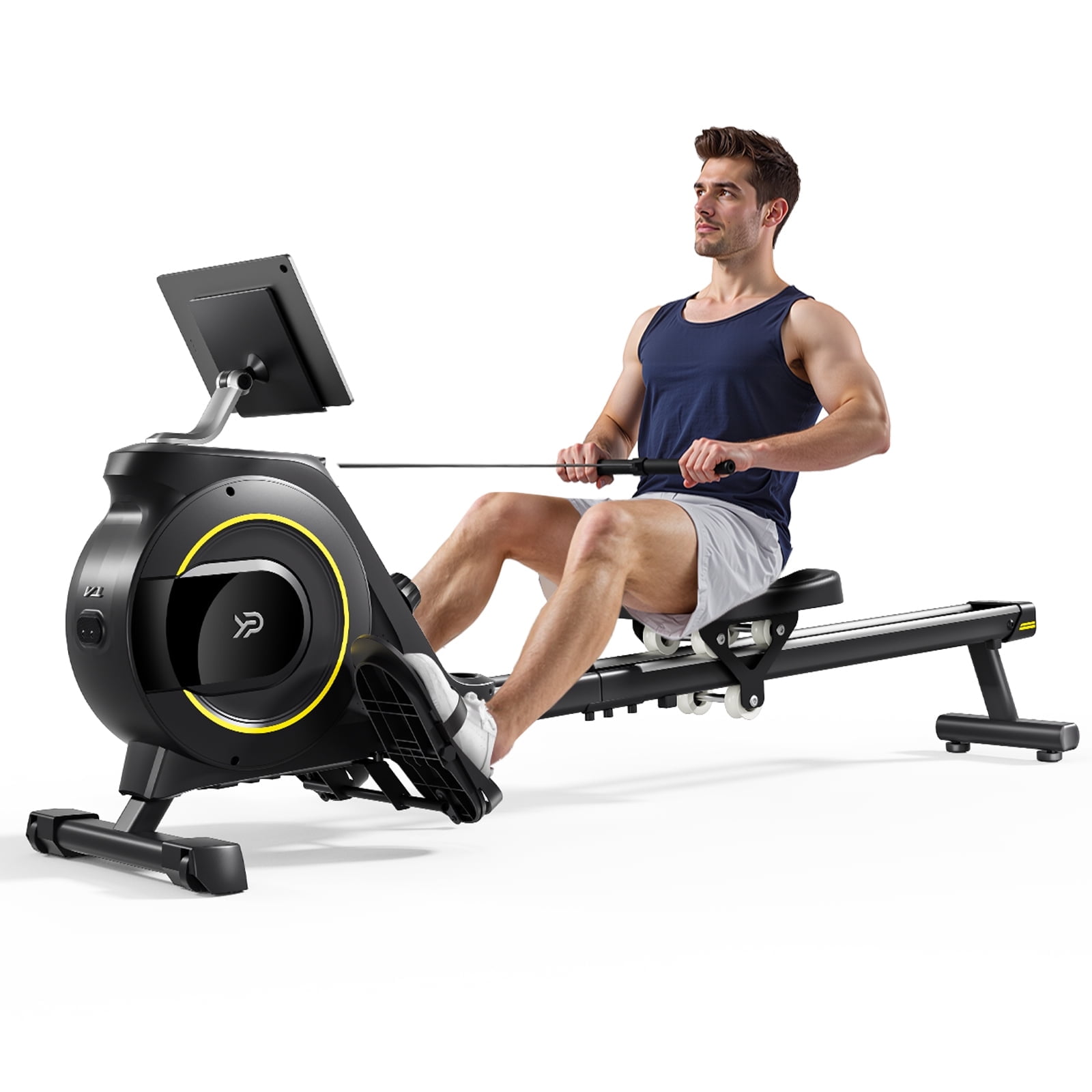 YPOO Magnetic Rowing Machine for Home, 350 lb Capacity, 16-Level Silent ...