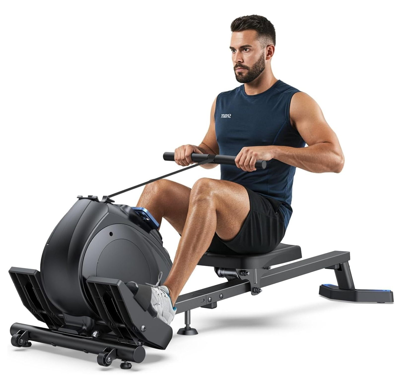 Rowing Machine for Home - Magnetic Rowing Machines 300lbs Capacity, Quiet Compact Smart Indoor ...