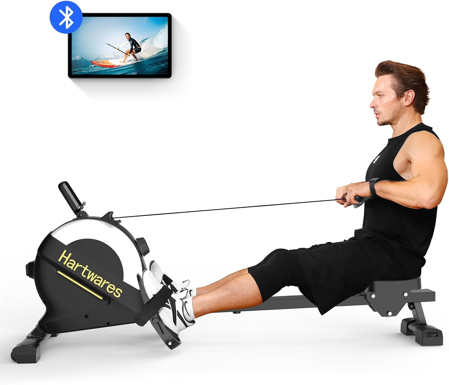 Rowing Machines for Home,Hartwares Magnetic Rowing Machine with 77lbs ...