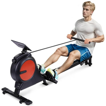 MERACH Water Rowing Machine for Home Use Solid Wood Rower with Pro ...