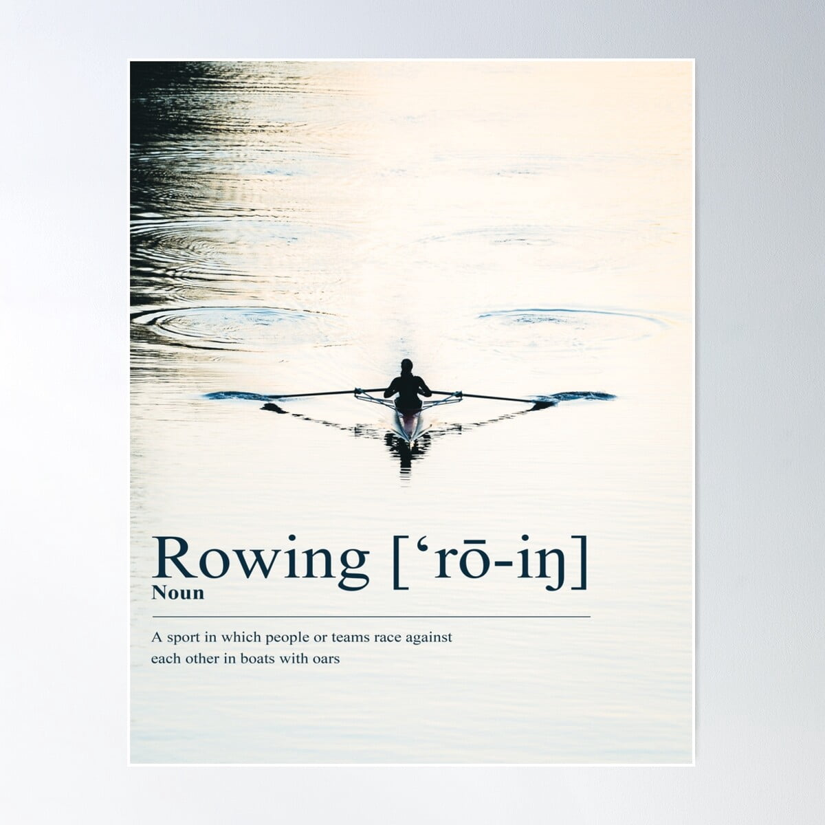 Rowing Poster Wall Art, Modern Wall Decor, 24x36 UNFRAMED - Walmart.com