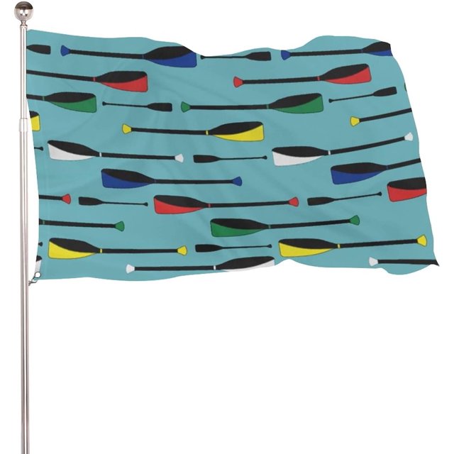 Rowing Rowing in Water Flag 3x5 ft 3x5 ft Fade Resistant with 2 ...