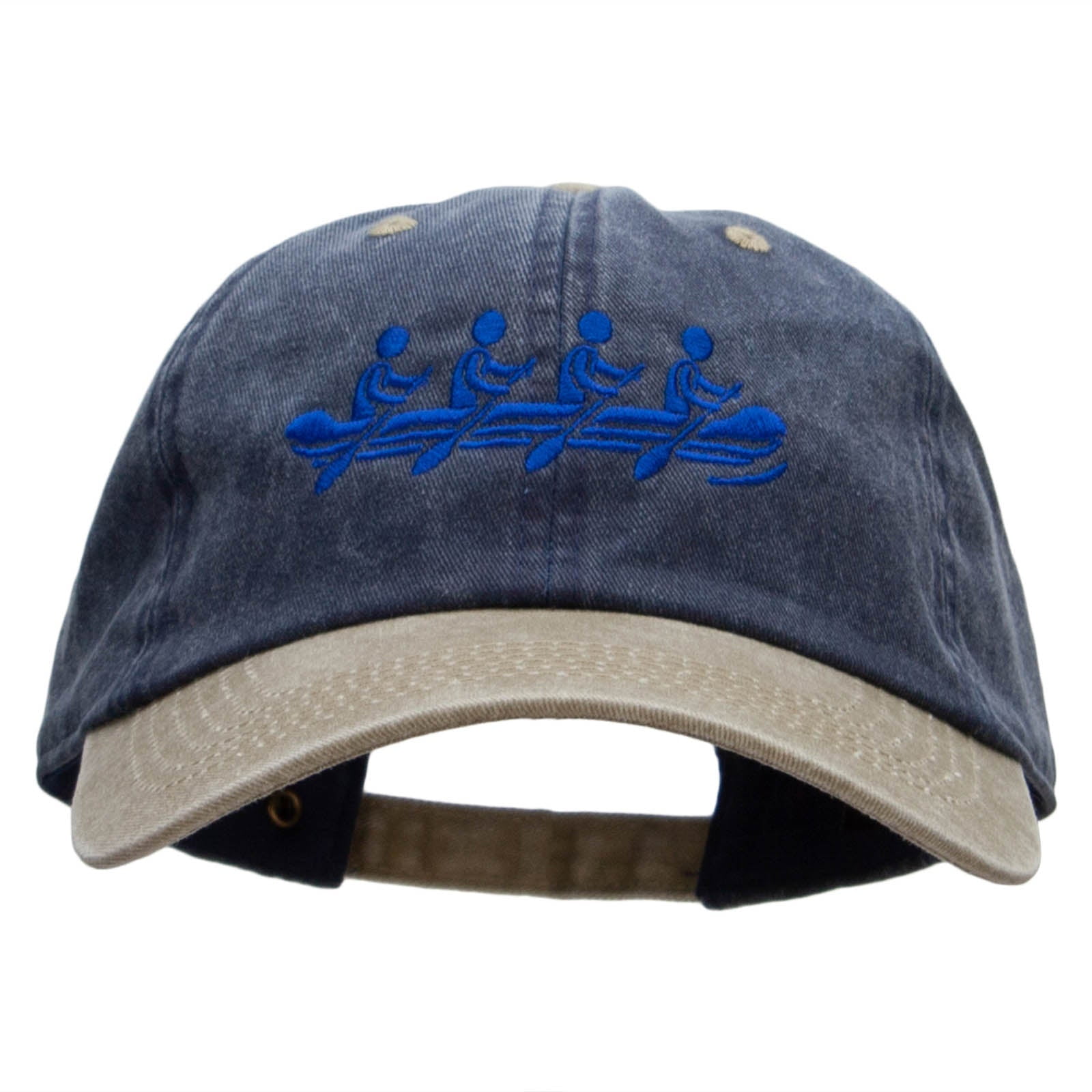 Rowing Team Embroidered Pigment Dyed Wash Cap - Navy Khaki OSFM ...