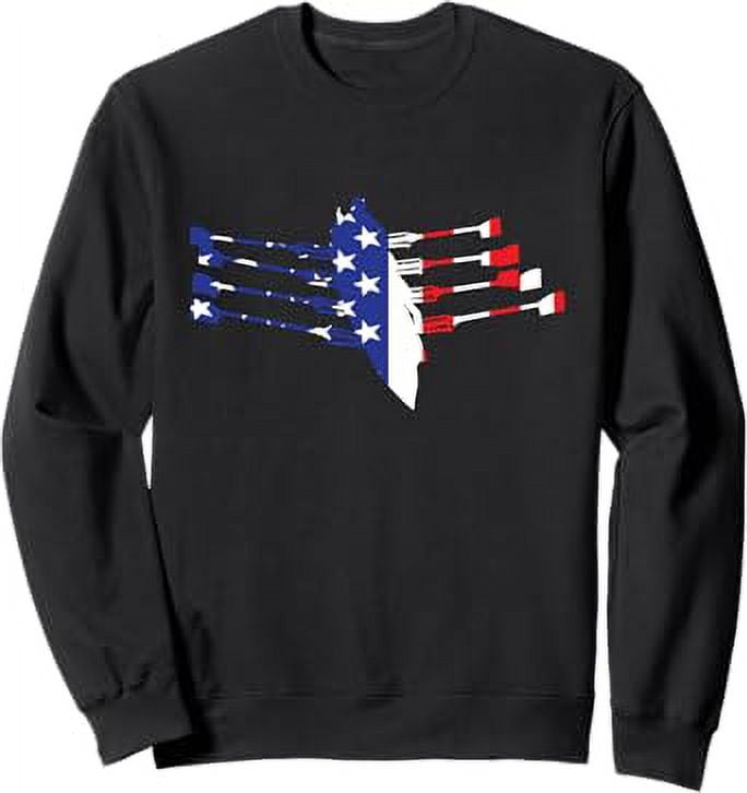 Rowing USA Flag American Inside Me | Boat Rower Kayaker Sweatshirt ...