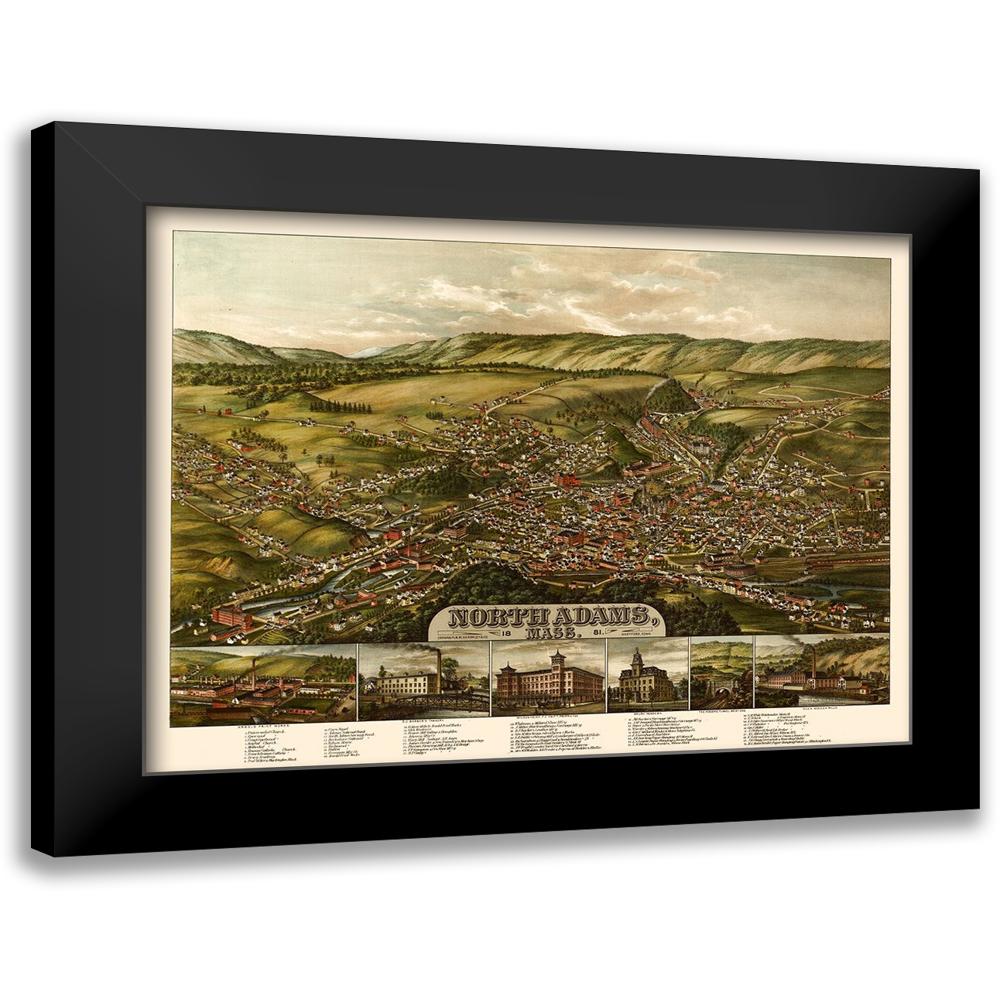 Rowley 14x12 Black Modern Framed Museum Art Print Titled - North Adams ...