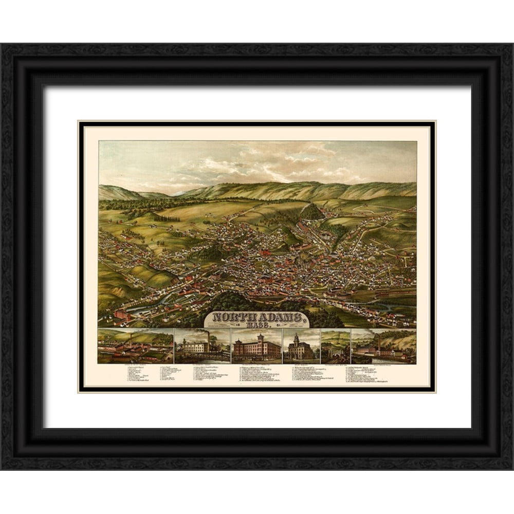 Rowley 24x19 Black Ornate Wood Framed with Double Matting Museum Art ...