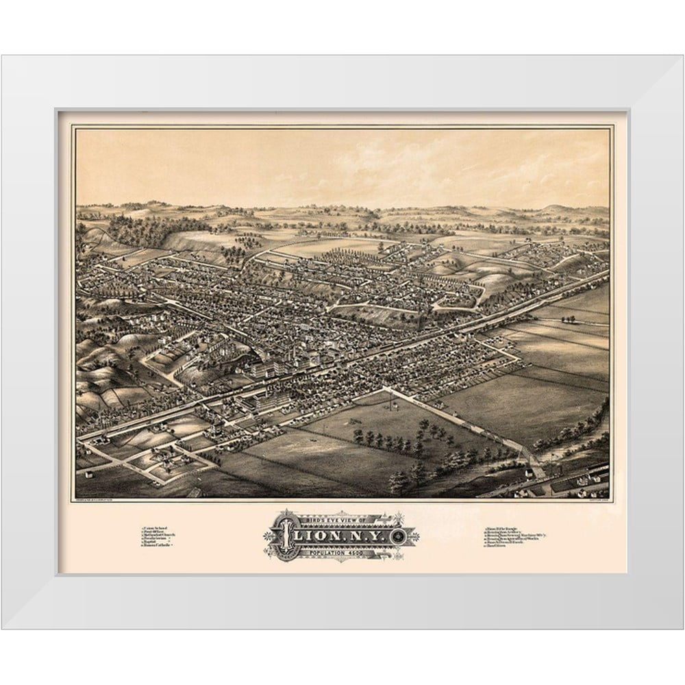 Rowley 31x26 White Modern Wood Framed Museum Art Print Titled - Ilion ...