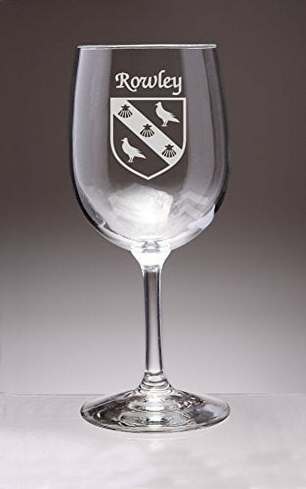 Rowley Irish Coat of Arms Wine Glasses - Set of 4 (Sand Etched ...