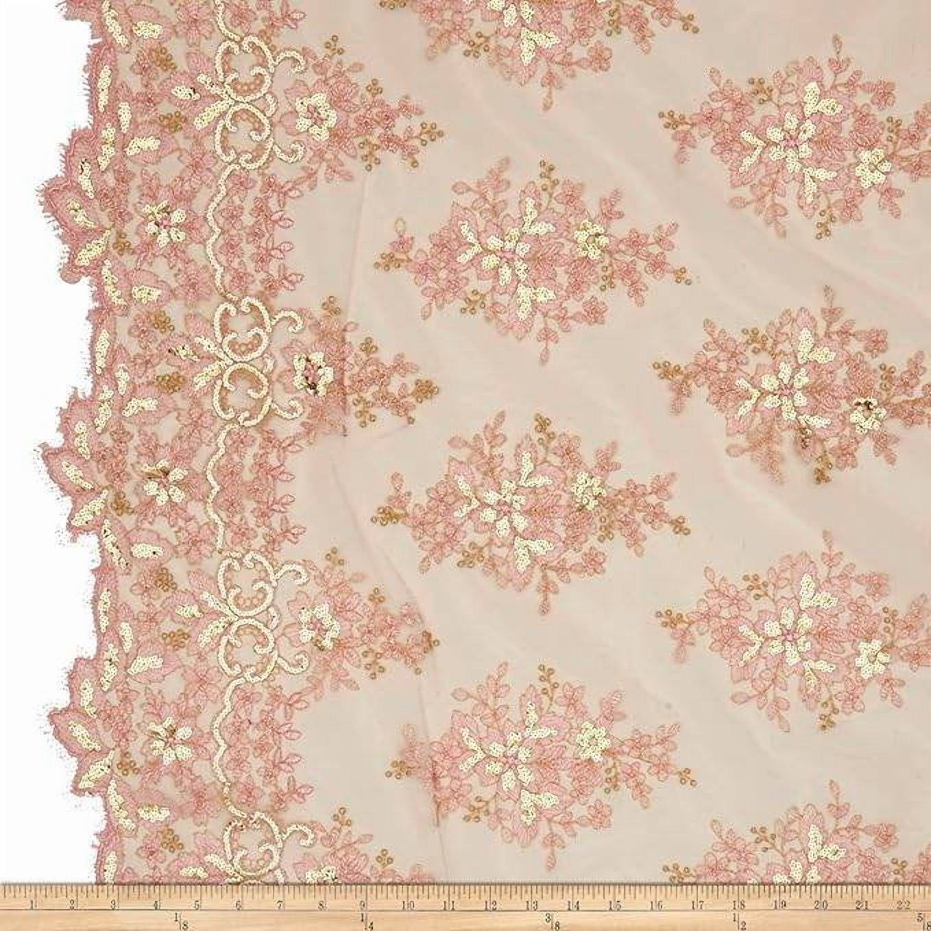 Rowley Sequin Embroidered Mesh Fabric. Lace Netting Material - 52 Inch ...