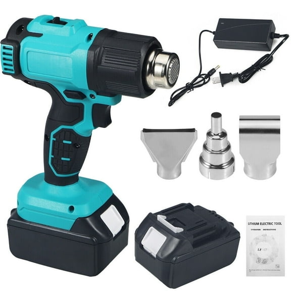 Litheli 20V Cordless Heat Gun,Hot Air Gun Kit Temperatures Max. 932 ...