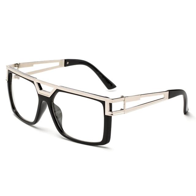 "Rox" Thick Frame Rapper 80's 90's Retro Design High Quality Clear Lens ...