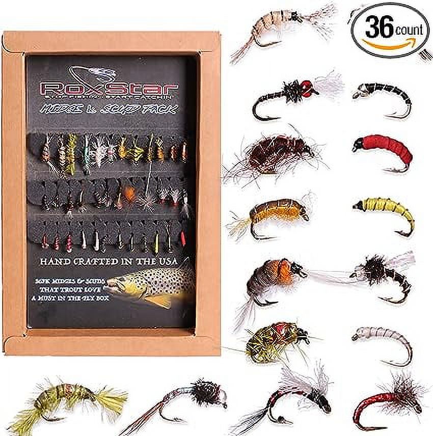 Opolski 96Pcs Artificial Bait Dry Lures Hooks Fly Fishing Flies Feather ...