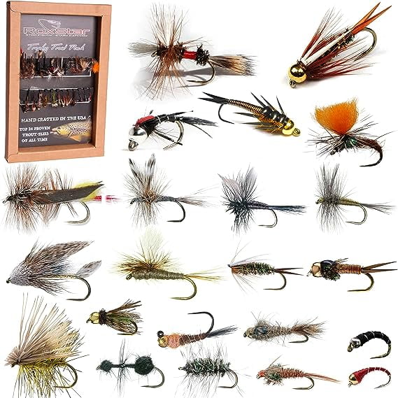 RoxStar Fly Shop | Barbless Trophy Trout Fly Assortment 24pk | Wet ...