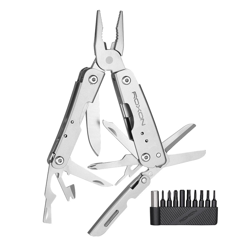 Roxon 14 in 1 Mini Multitool with Pliers - Wire Cutters - Big Scissors ...