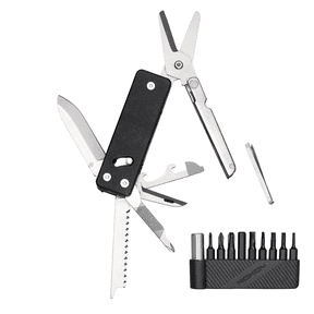 Swiss Tech Multi-Tool 11-in-1 Folding Mini Multi-Function Compact with ...