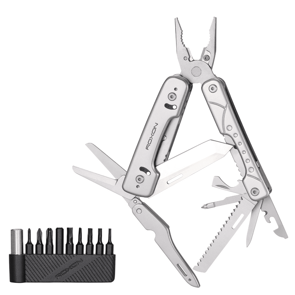 Roxon Phantom 16-Piece Heavy Duty Multitool with Pliers, Scissors, Wire ...