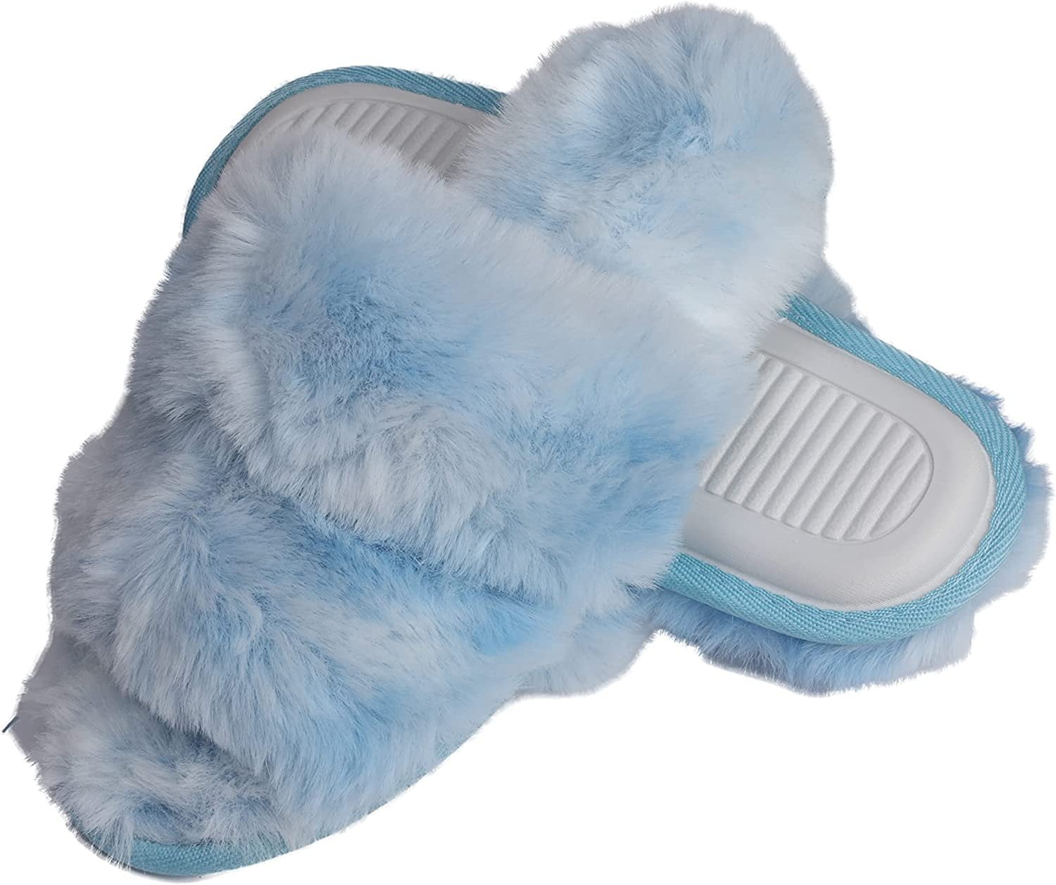 Roxoni Faux Fur Tie & Dye Slippers Stylish & Trendy Slip-ons for Women ...