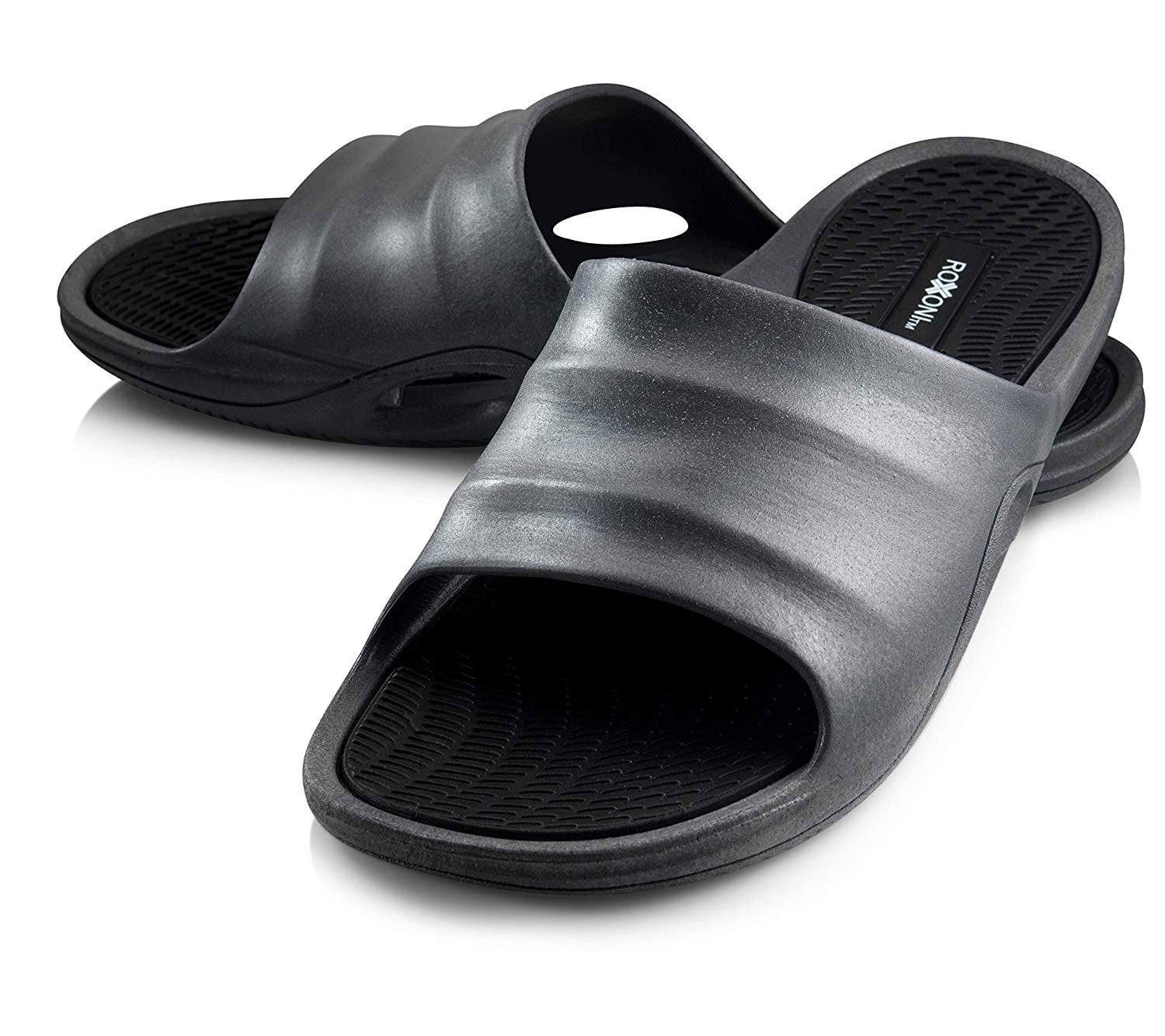 Roxoni Men's Comfort Open Toe Slide Sandals, Anti Skid Rubber Sole ...