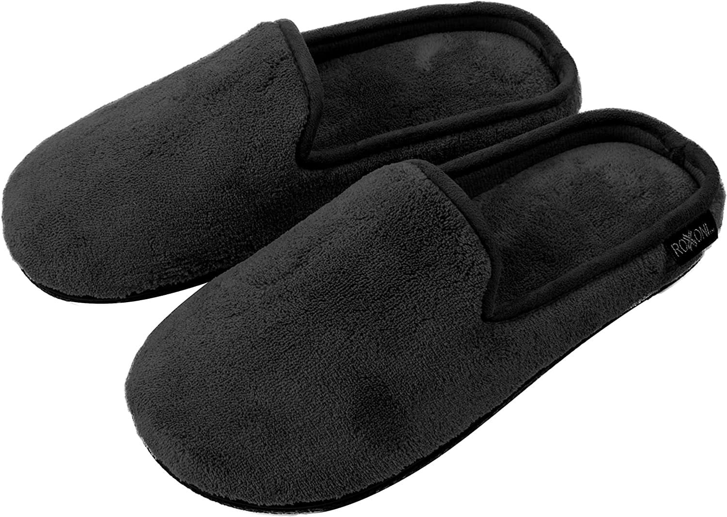 Roxoni Men's Slippers Slip On Terry Clog Comfort House Slipper Indoor ...