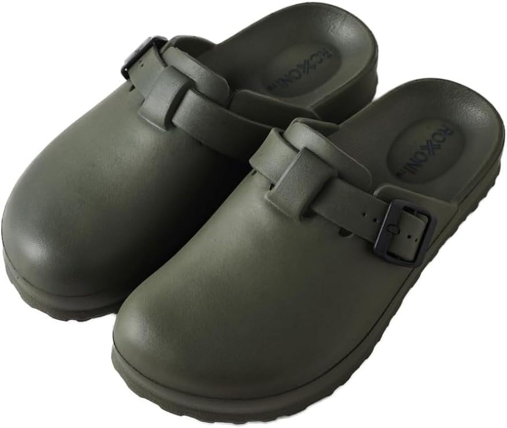 Roxoni Women’s Non-Slip Clog Slipper, Flat Army, 11 - Walmart.com