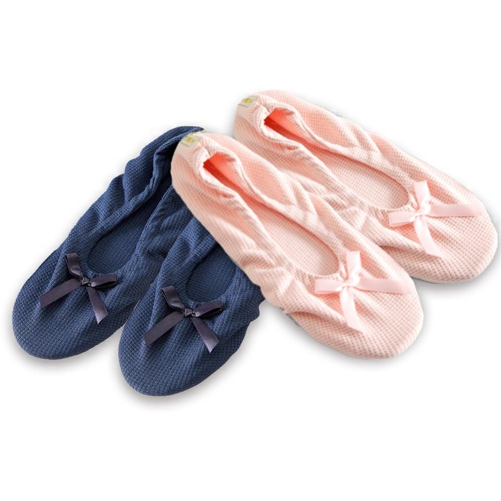 Roxoni Women's Flat Slip On Terry Classic Cotton & Velour Ballerina ...