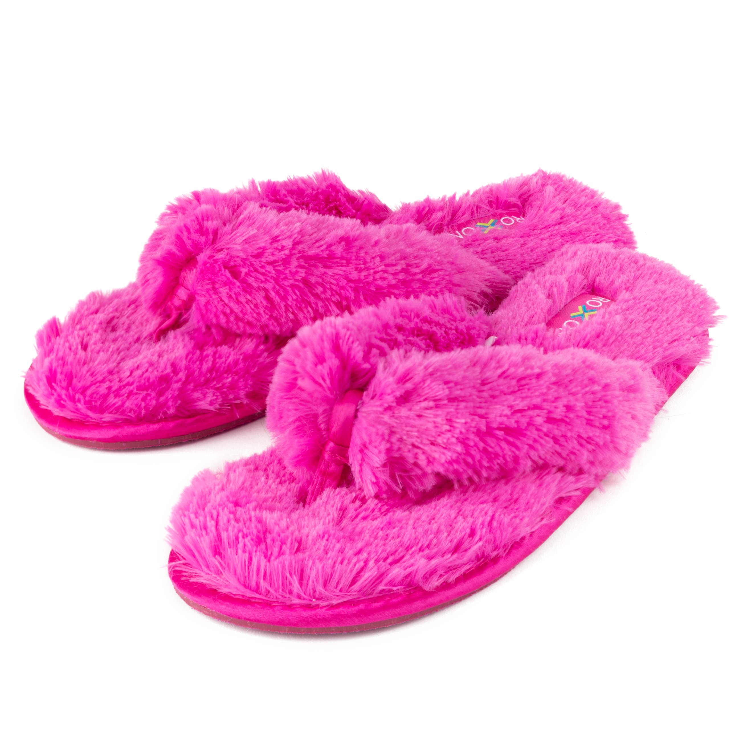Roxoni Women's Plush Faux Fur Flip Flops, 4 colors -sizes 6 to 11.5 ...