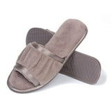 Roxoni Women's and Girls Ruffled Open Toe Terry Slippers US Women's ...