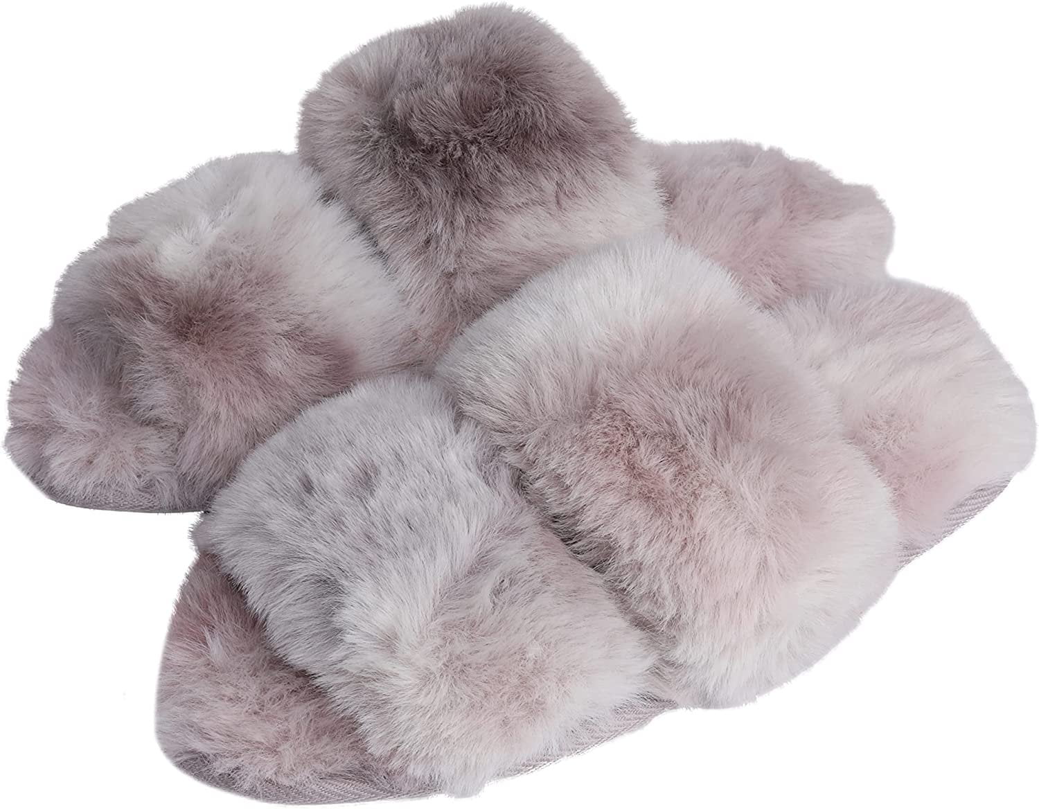 Roxoni Womens Fuzzy House and Spa Slippers Comfortable and Warm US ...