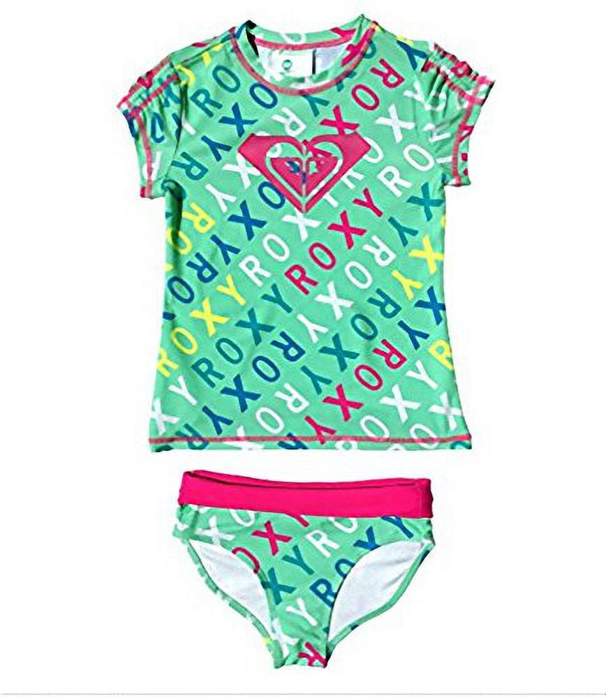 Roxy Girls Logo Rash Guard Set Cabbage Size 10 - Walmart.com