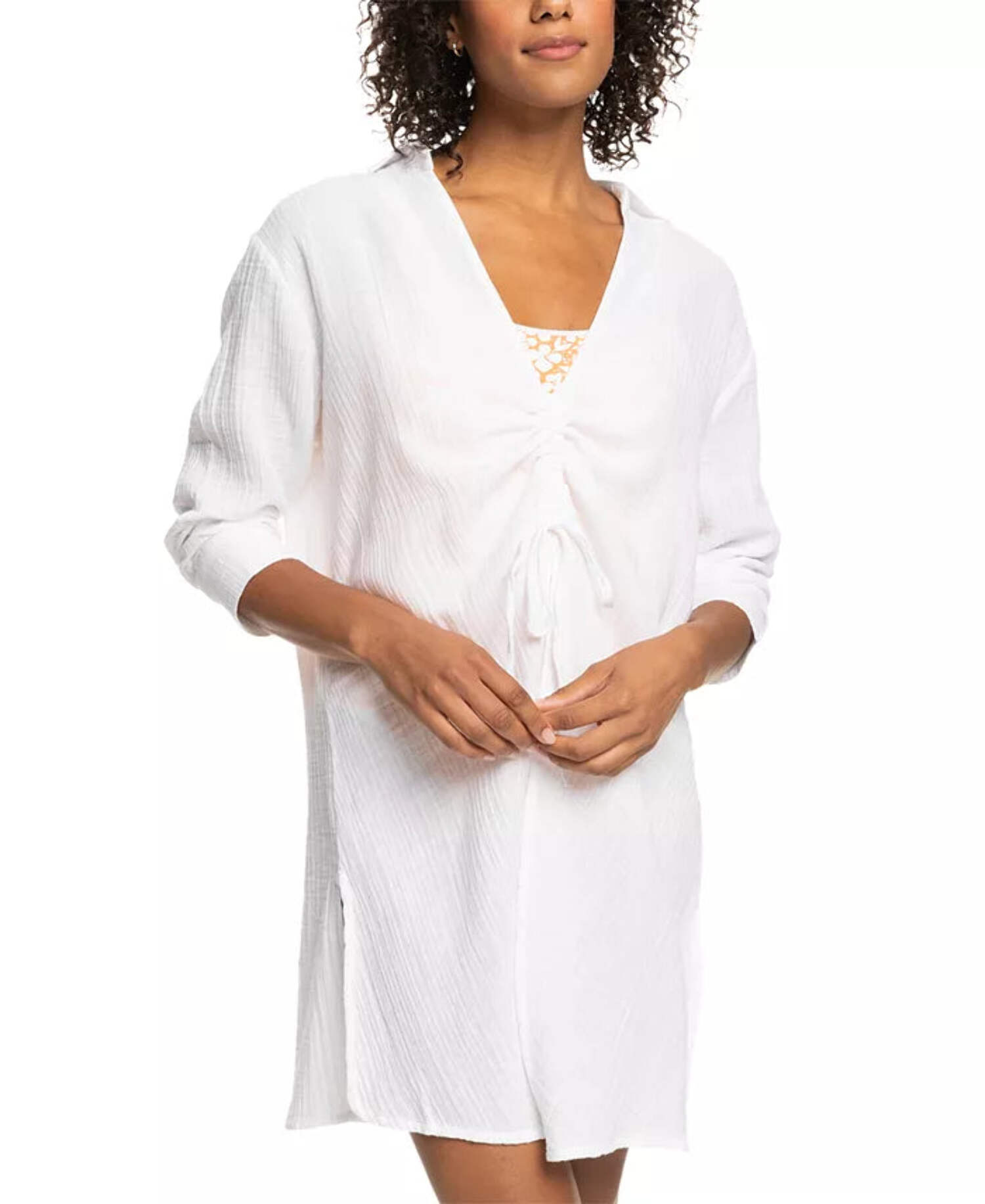 Roxy Juniors' Sun And Limonade Cotton Swim Dress Cover-Up - Walmart.com