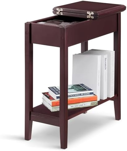 Roxy Narrow Side Table: Stylish Slim End Table, Narrow Nightstand, and ...