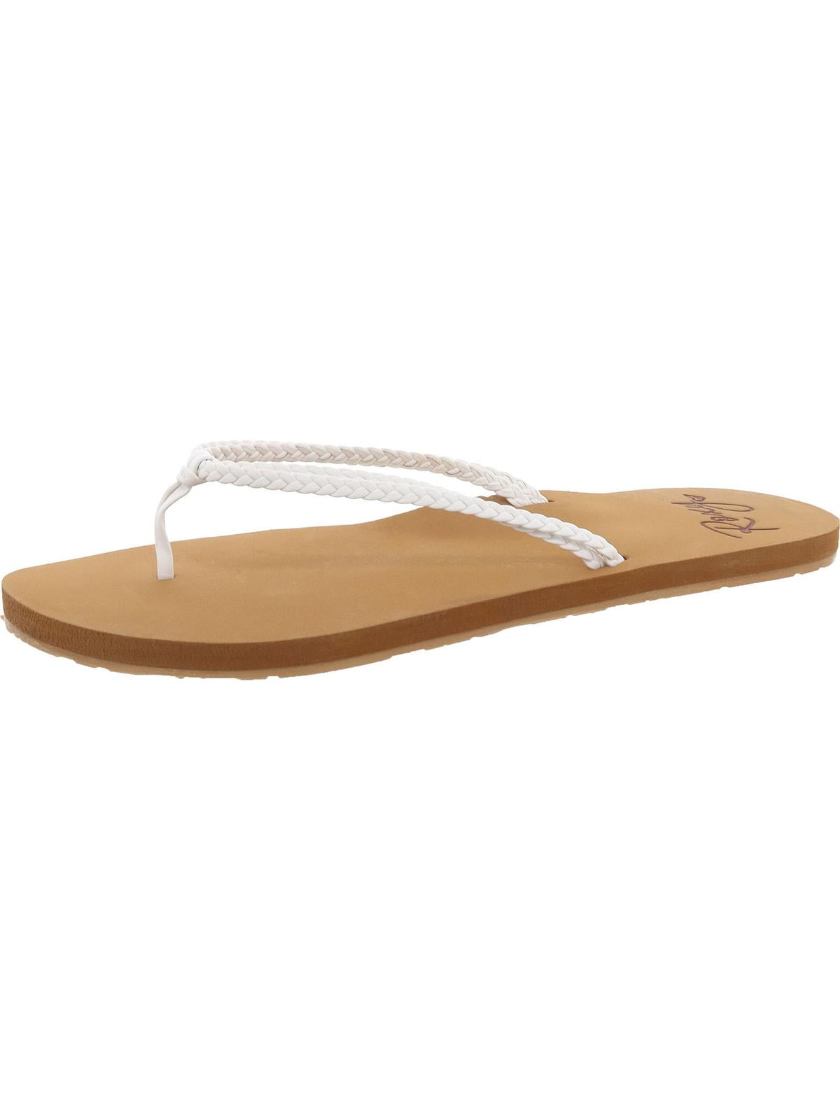 Roxy Womens Costas Flat Round Toe Flip-Flops - Walmart.com