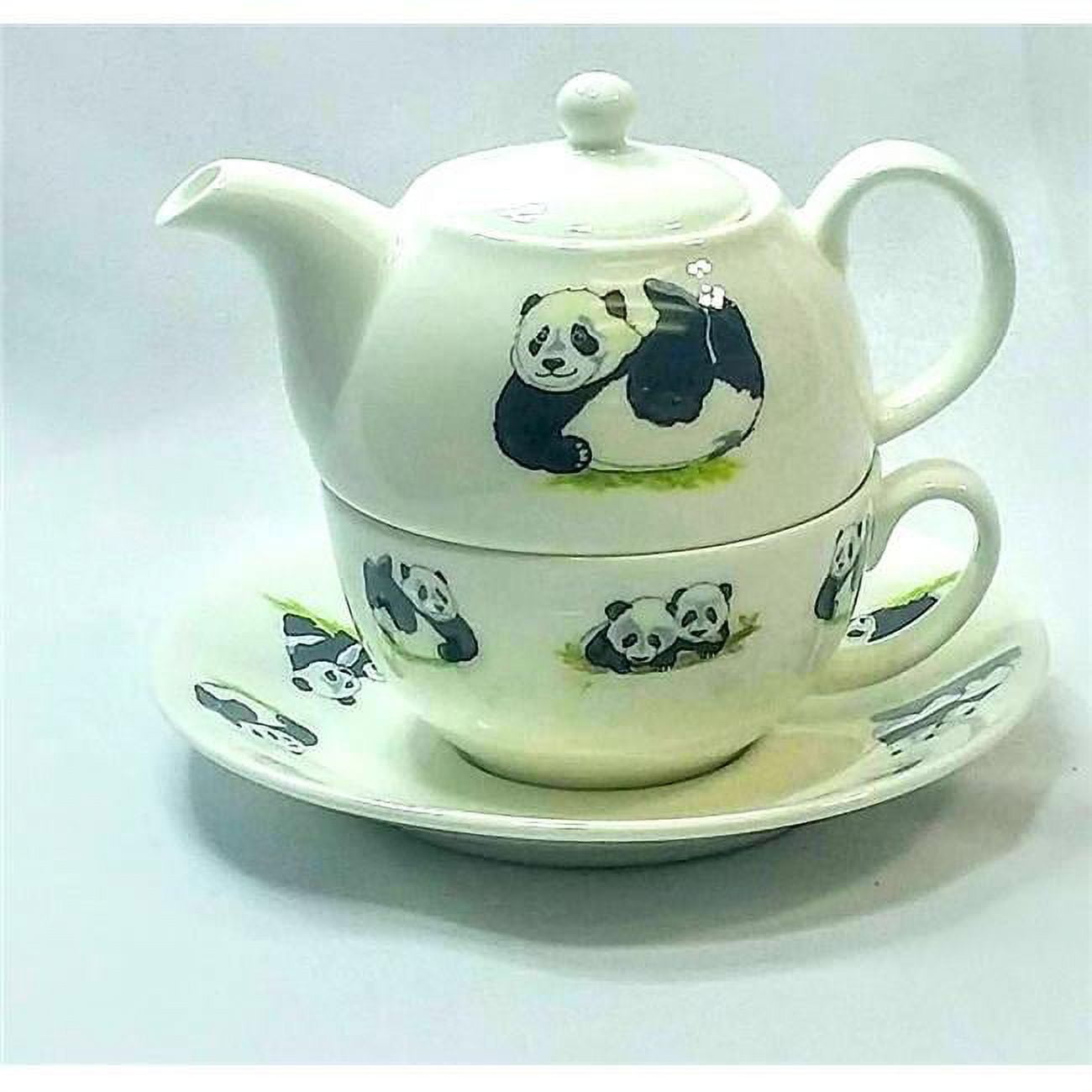 Roy Kirkham ER30142 90 mm Panda Tea for One Teapot with Tea Cup ...