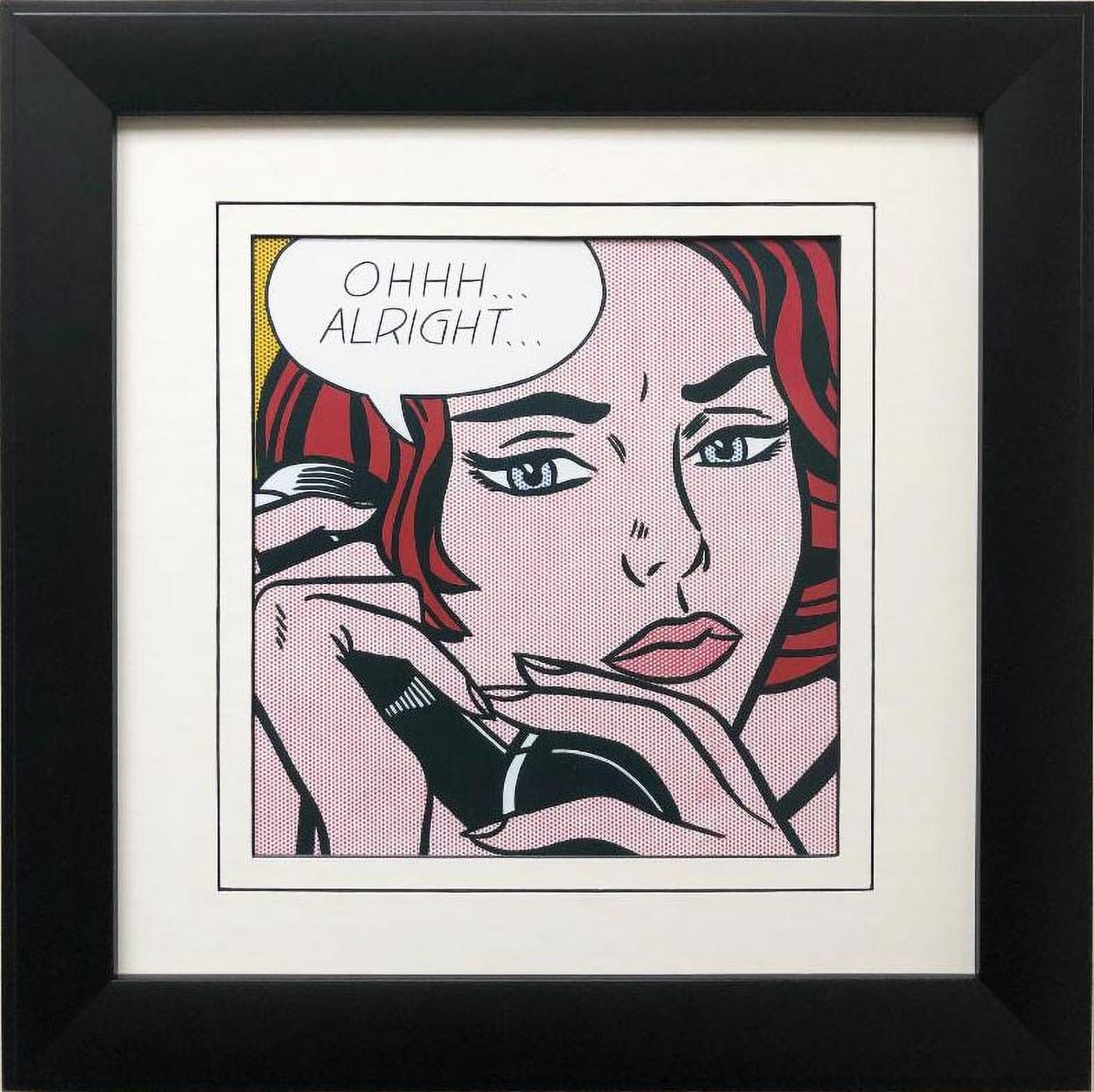 Roy Lichtenstein "Ohhh...Alright..." CUSTOM FRAMED Pop Art Lithograph ...