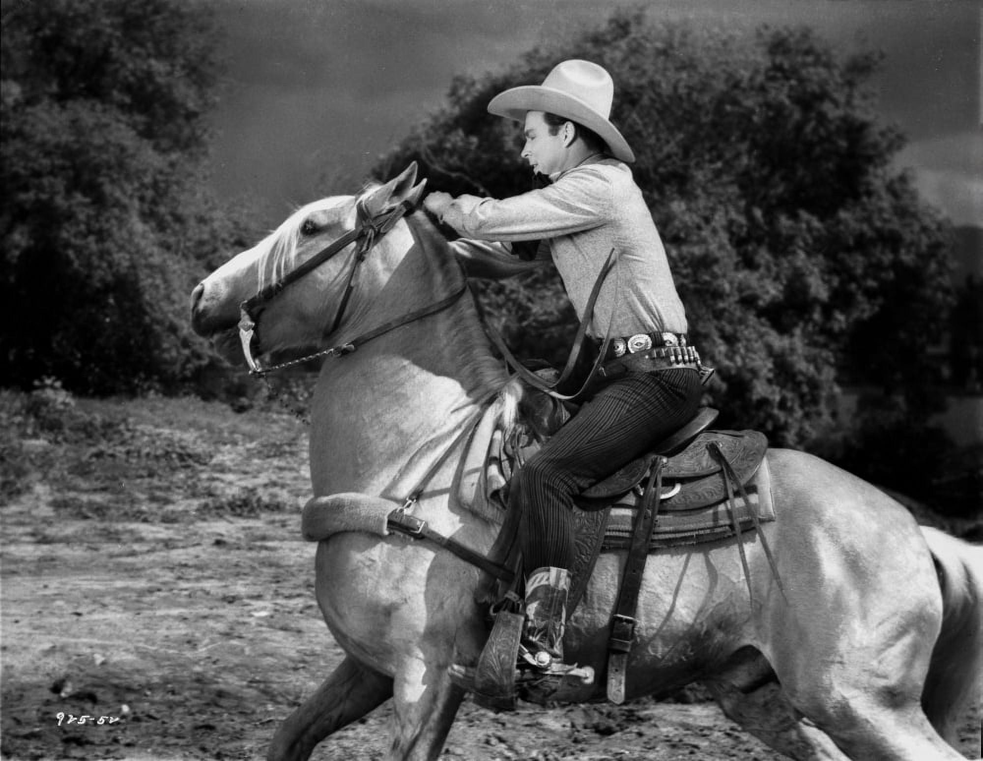Roy Rogers Riding A Horse in Black and White Photo Print (24 x 30 ...