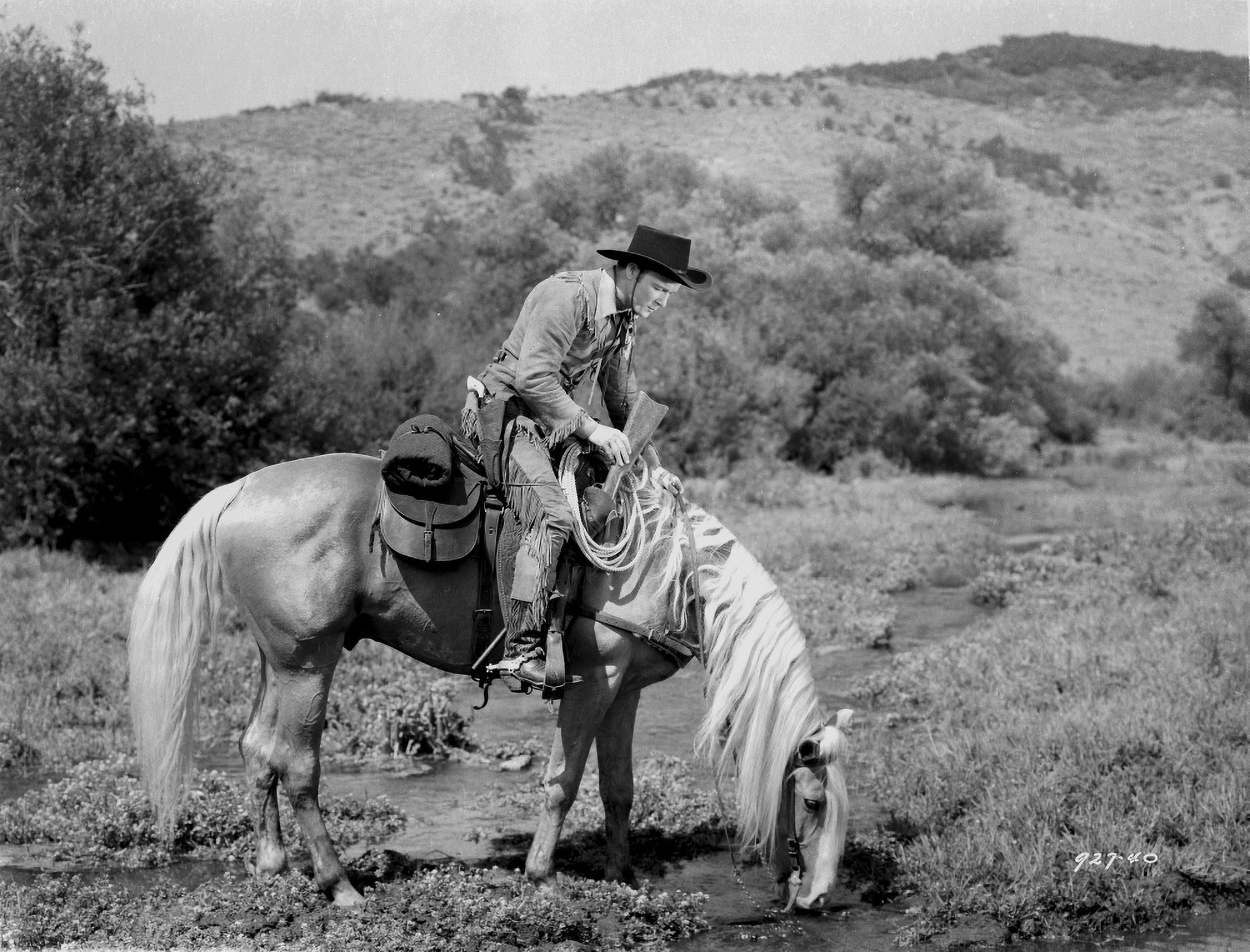 Roy Rogers Riding on a Horse Eating Grass Photo Print (8 x 10 ...
