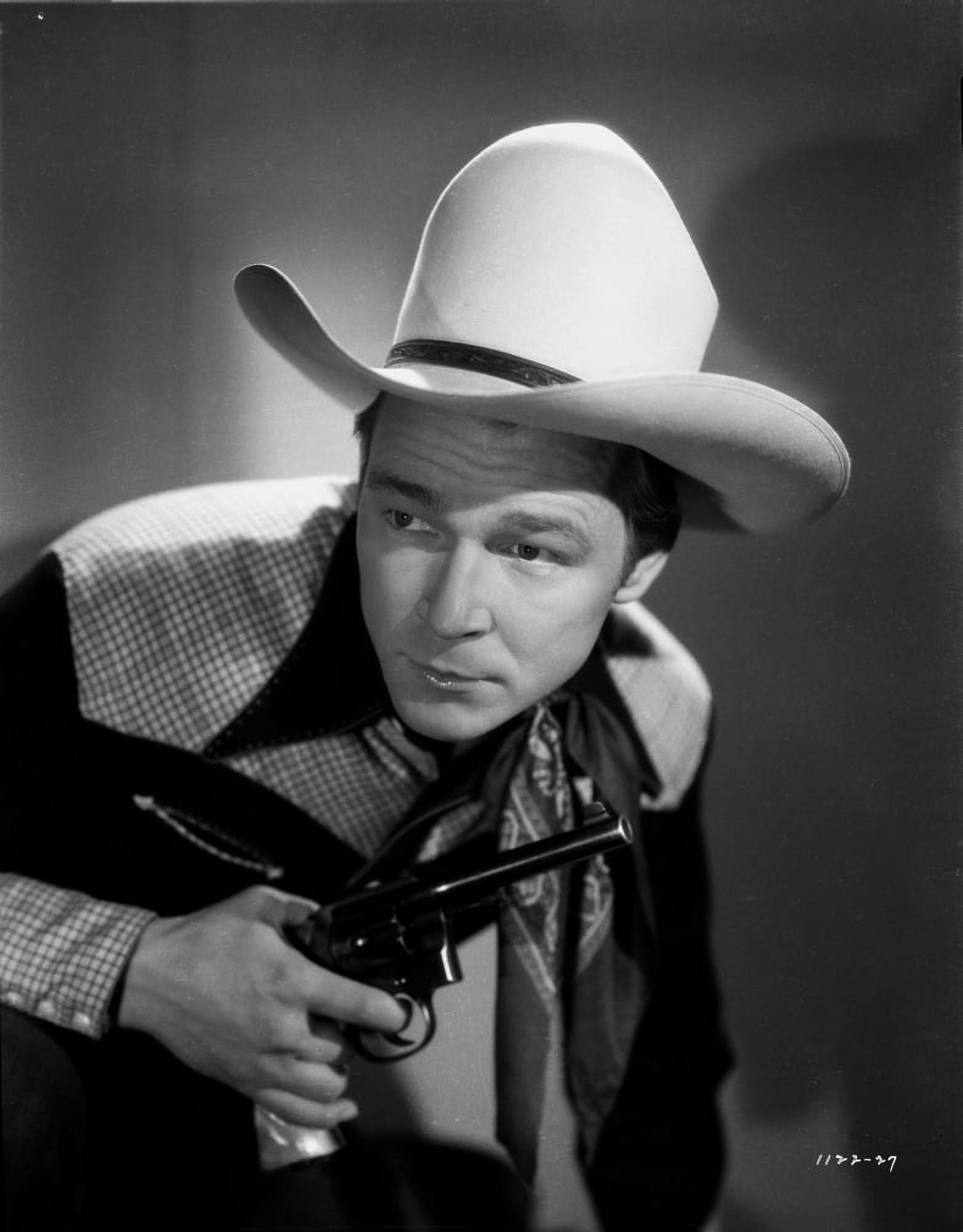 Roy Rogers in Cowboy Attire Holding a Revolver Photo Print (8 x 10 ...