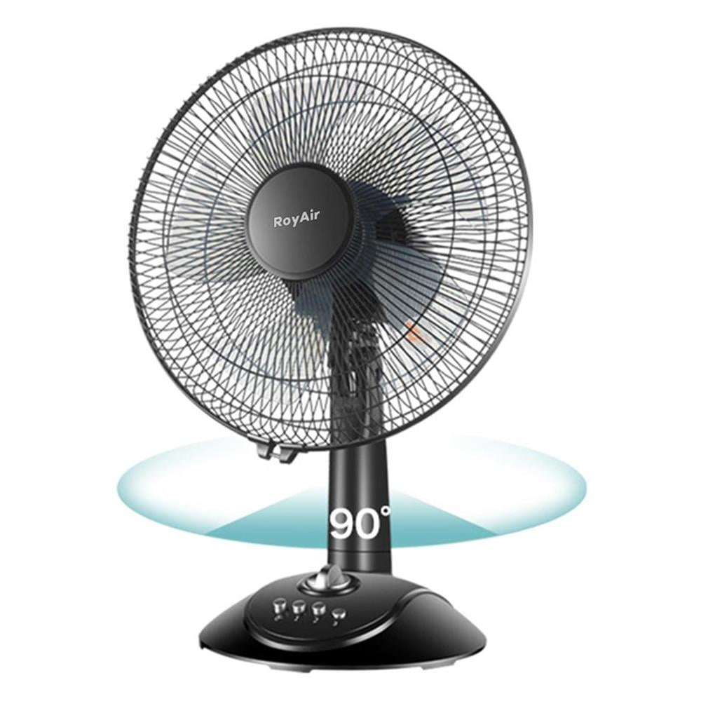 RoyAir Electric fans, Table Fan with Adjustable Tilt, Convenient Push ...
