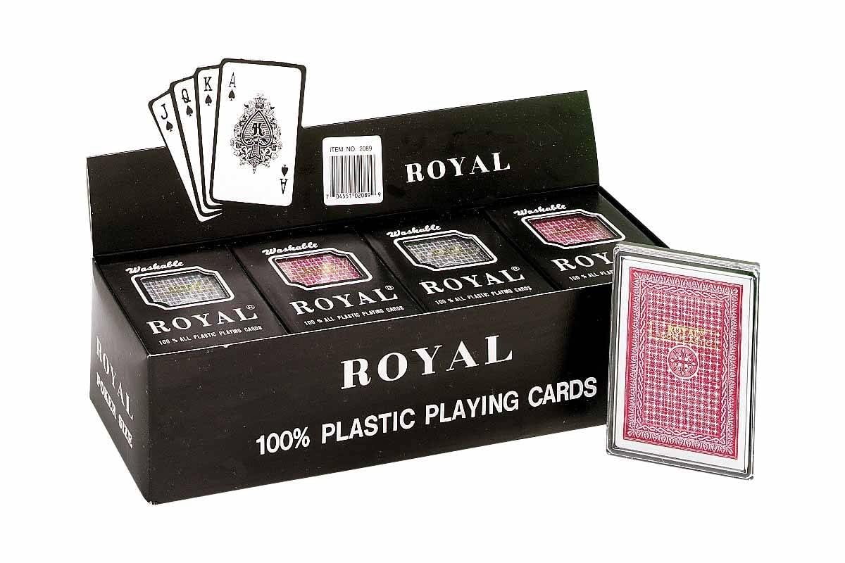 Royal Brand Casino Size Plastic Poker Playing Cards, Washable and ...