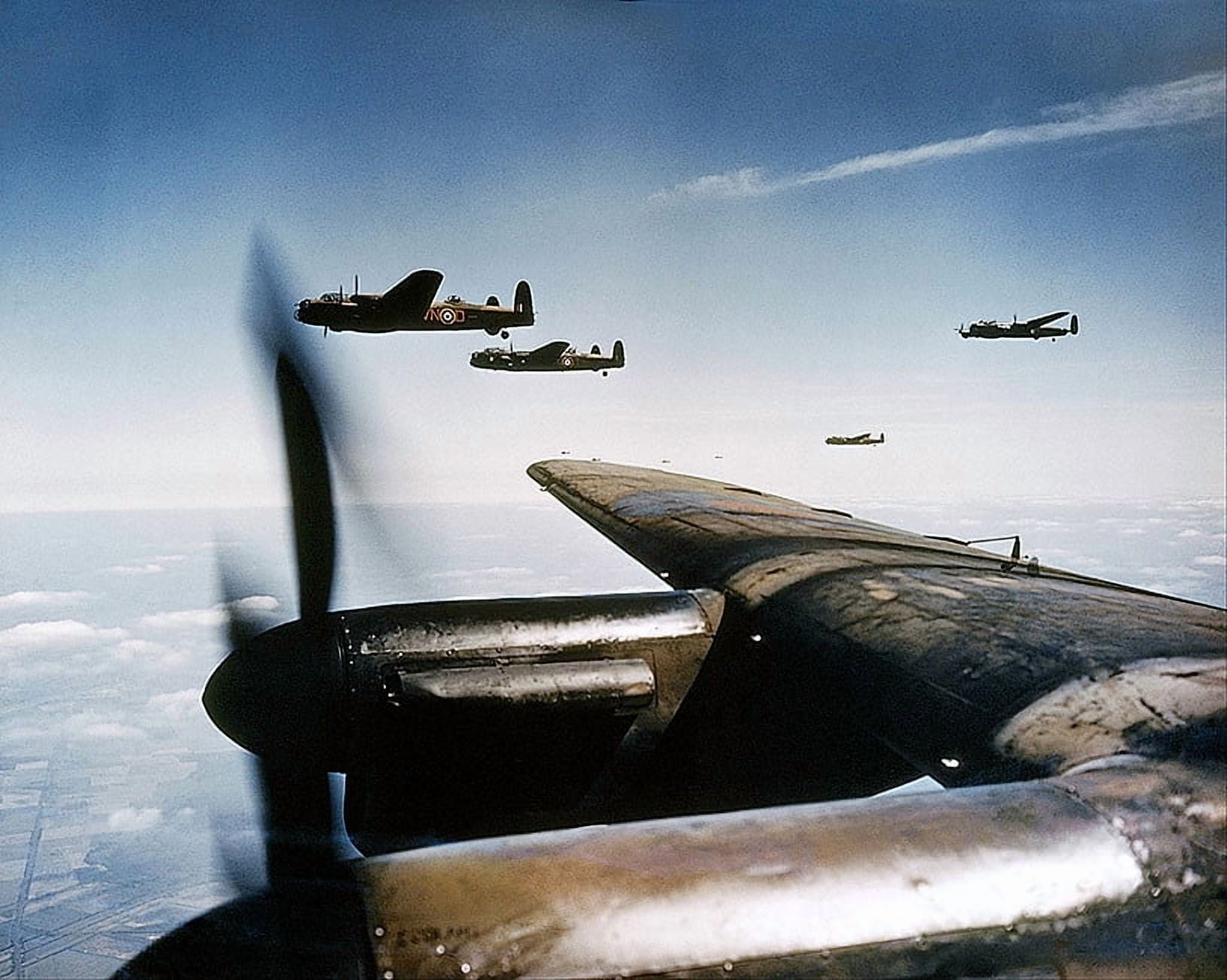 Royal Air Force Avro Lancaster Bombers in Flight - 20x30 Inch Laminated ...