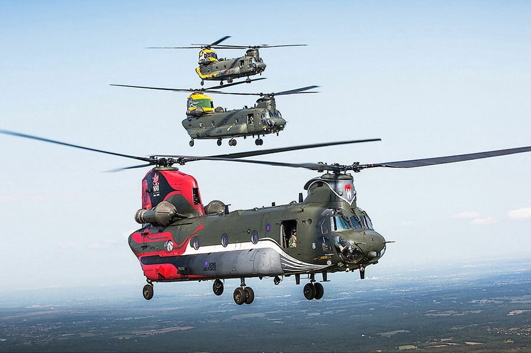 Royal Air Force Chinook Helicopters Anniversary Style - A - 20x30 Inch ...