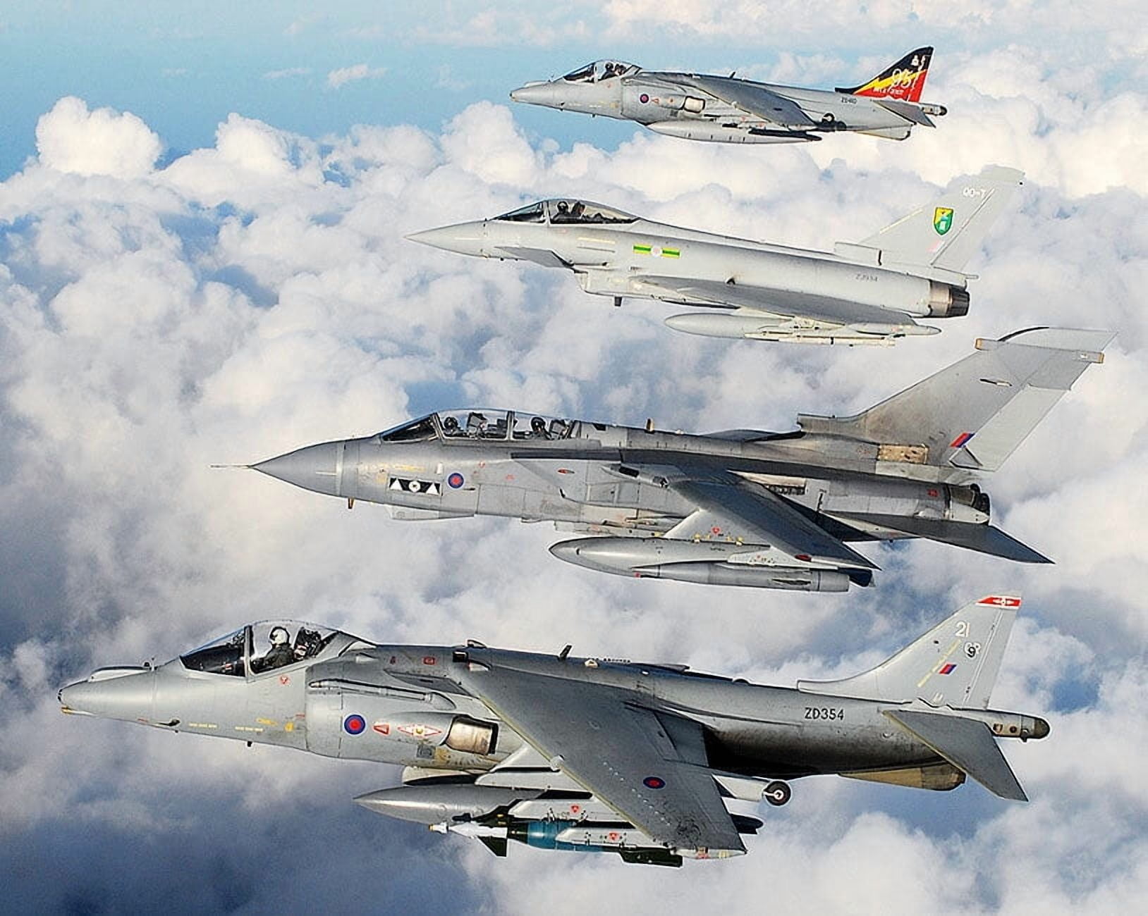 Royal Air Force Harriers, Tornado, and Typhoon Style - A - 12x18 Inch ...