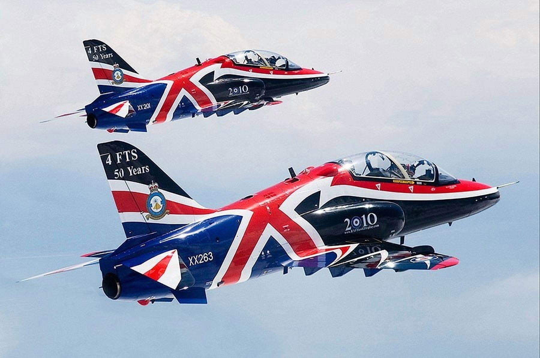 Royal Air Force Hawk T1 Jets on Display - 20x30 Inch Glossy Laminated ...