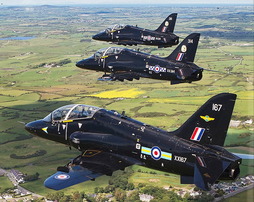 Royal Air Force Hawk Trainer Jets Style - A - 20x30 Inch Laminated ...