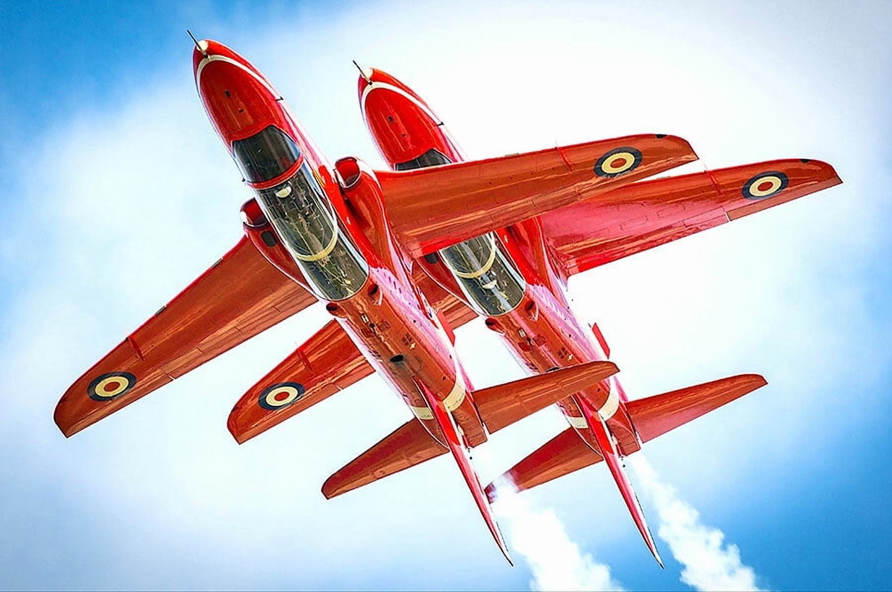 Royal Air Force Red Arrows Synchro Pair - 24x36 Inch Glossy Laminated ...