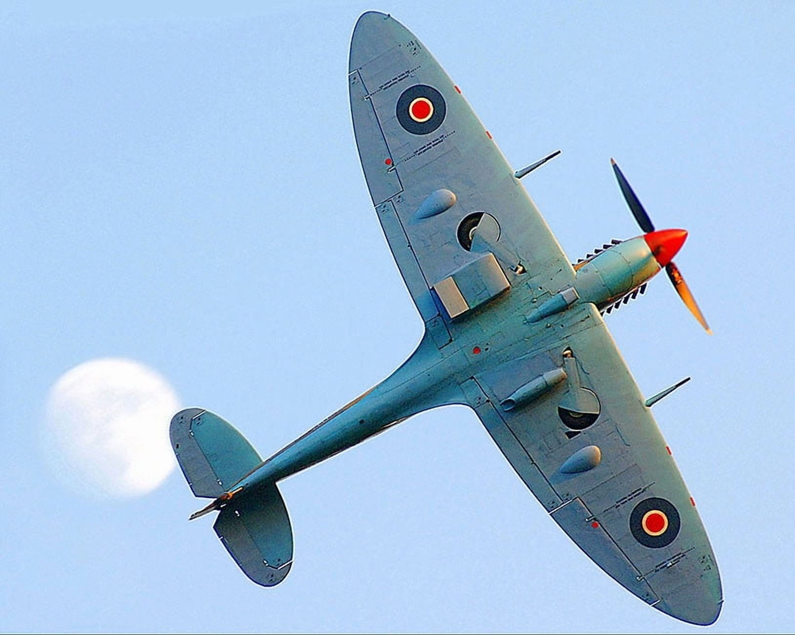 Royal Air Force Spitfire in Flight at Bentley Priory - 12x18 Inch ...