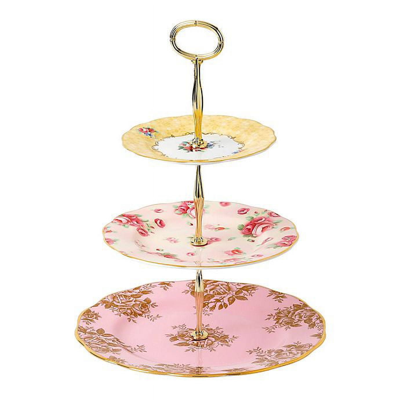 Royal Albert 100 Years 3 Tier Cake Stand, Bone China, Multicolor ...