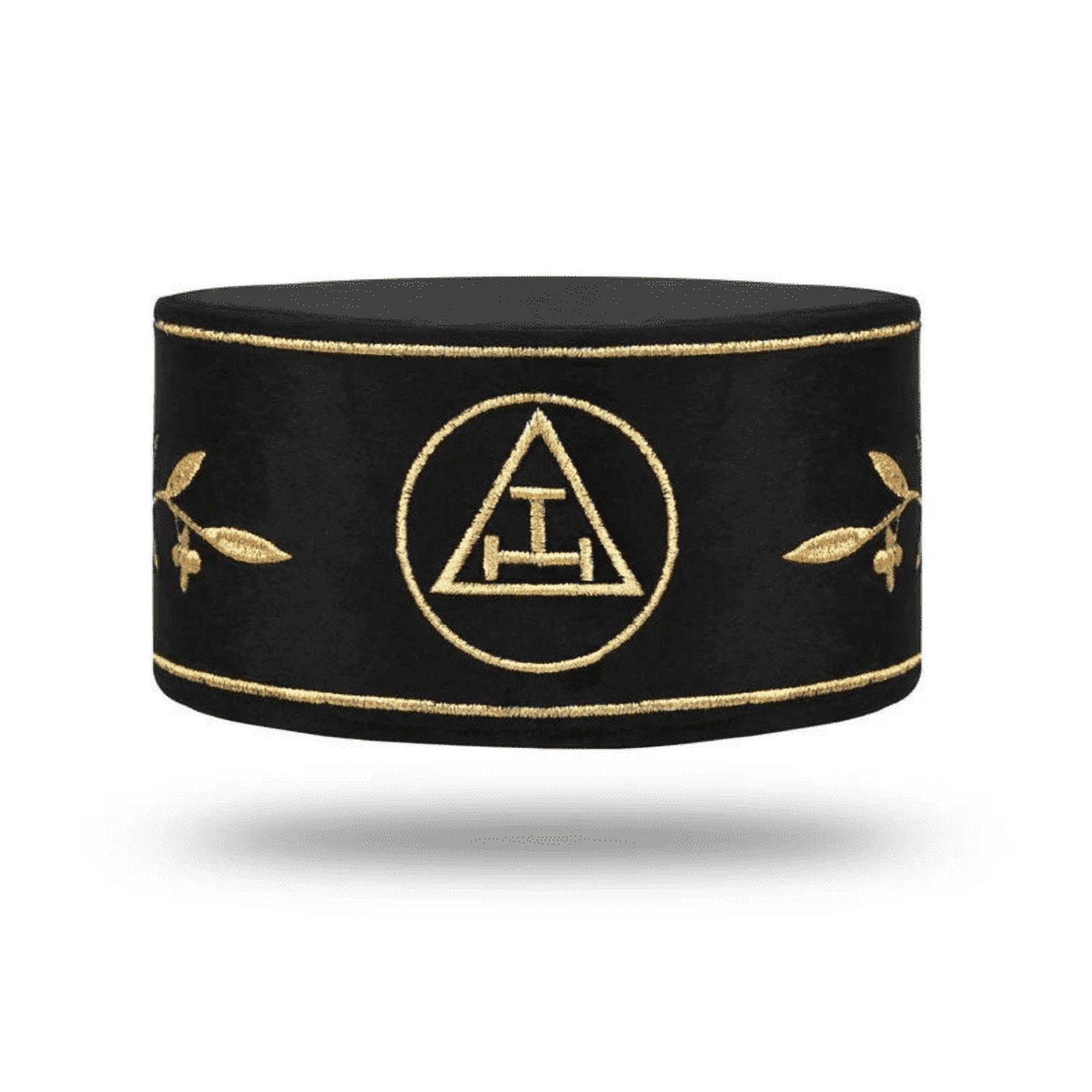 Royal Arch Masonic Chapter Crown Cap - Black & Gold Embroidery ...