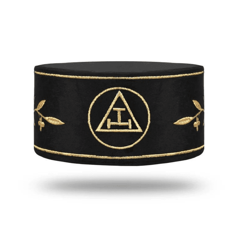 Royal Arch Masonic Chapter Crown Cap - Black & Gold Embroidery ...